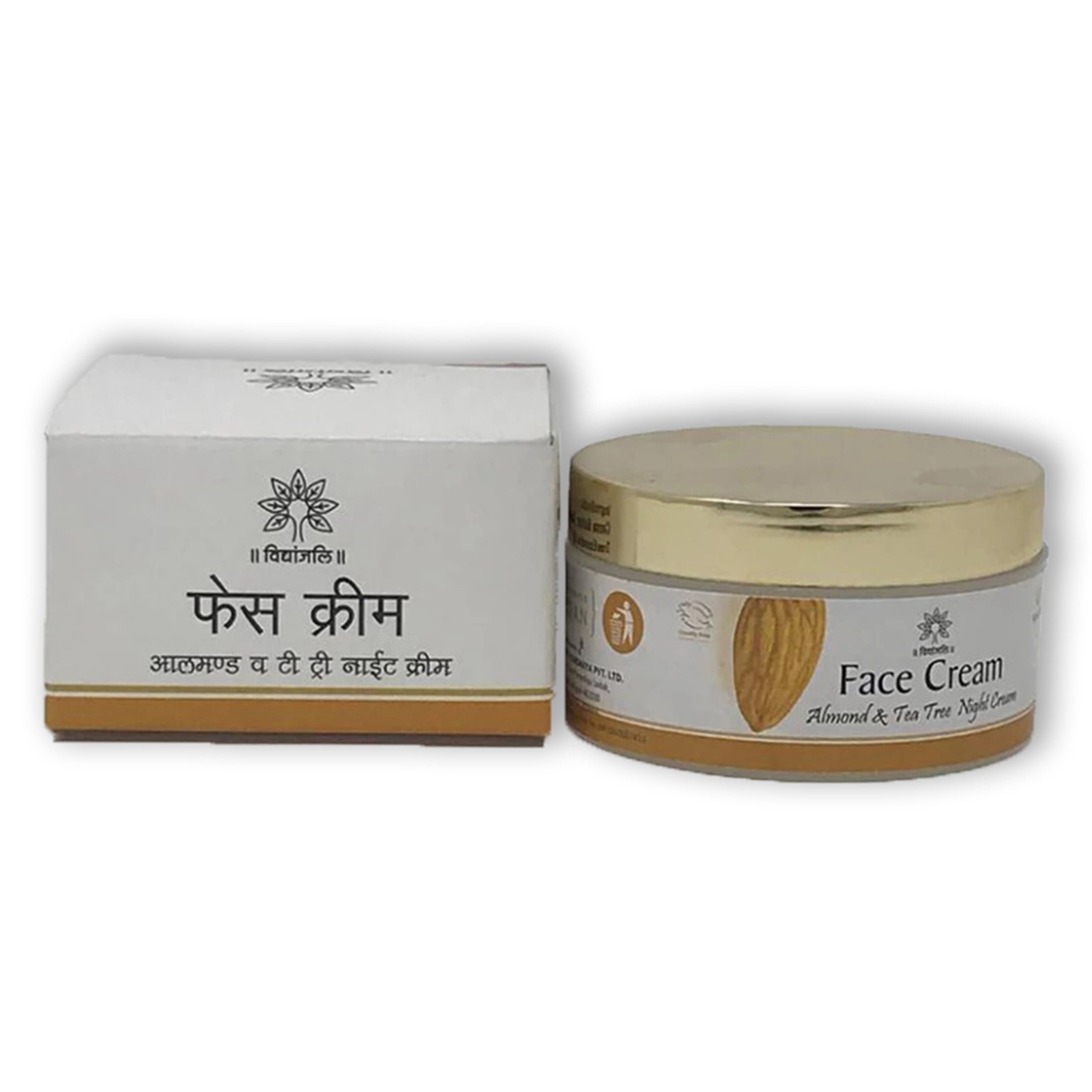 Buy 100% Natural Almond Tea Tree Night Cream | Vidhyanjali