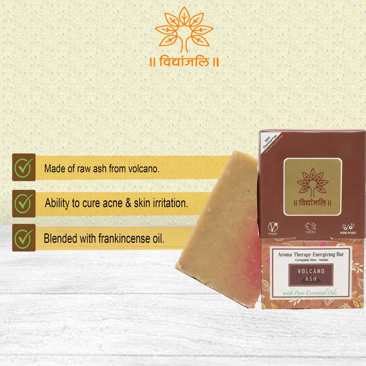 Buy 100% Natural Volcano Ash Soap at Low price | Vidhyanjali